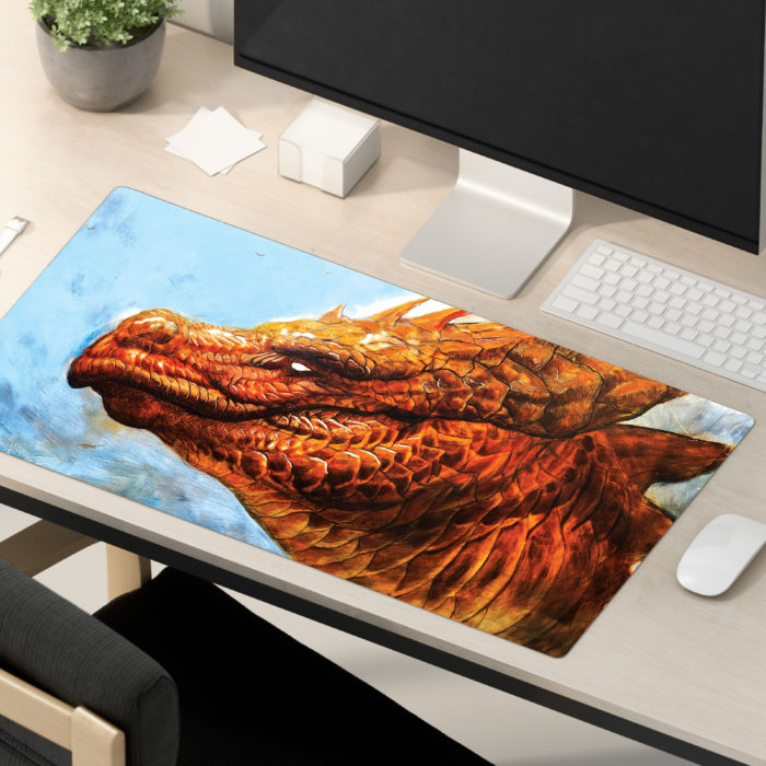 Blue Dragon Head Playmat - Fantasy Art - Kaitlund Zupanic
